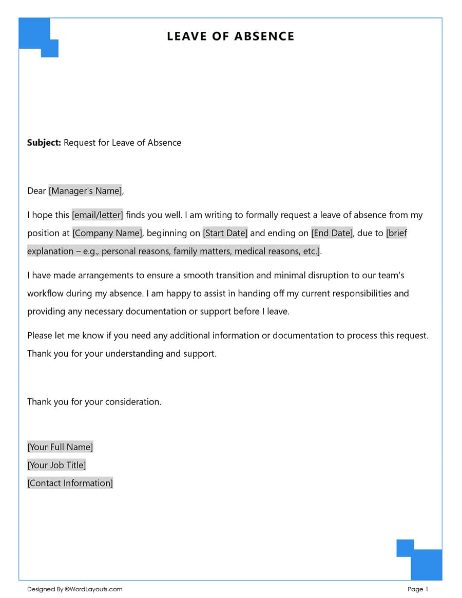 Employee Leave of Absence Explained (Free LOA Form)