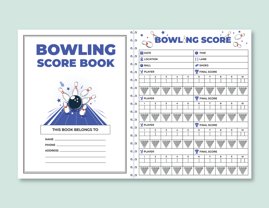 Printable Bowling Score Sheets (Templates) - PDF