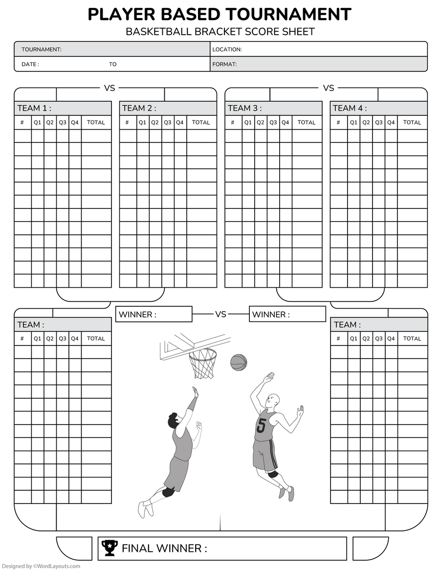 Tournament Brackets - Download > Edit > Print