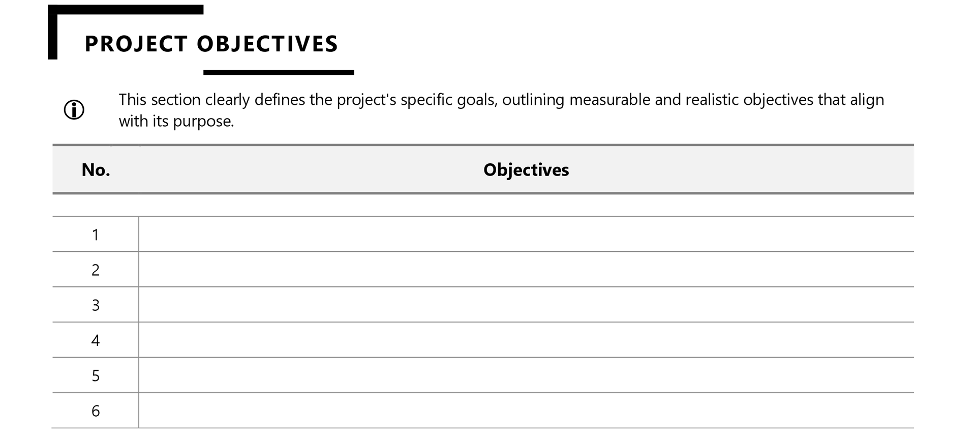 Free Project Summary Template - WordLayouts