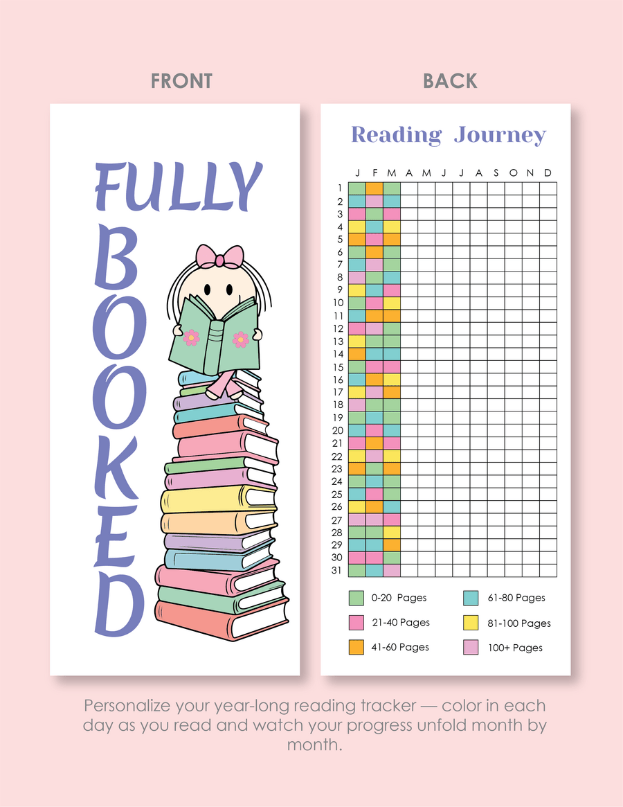 365 Days of Reading Bookmark Template - WordLayouts