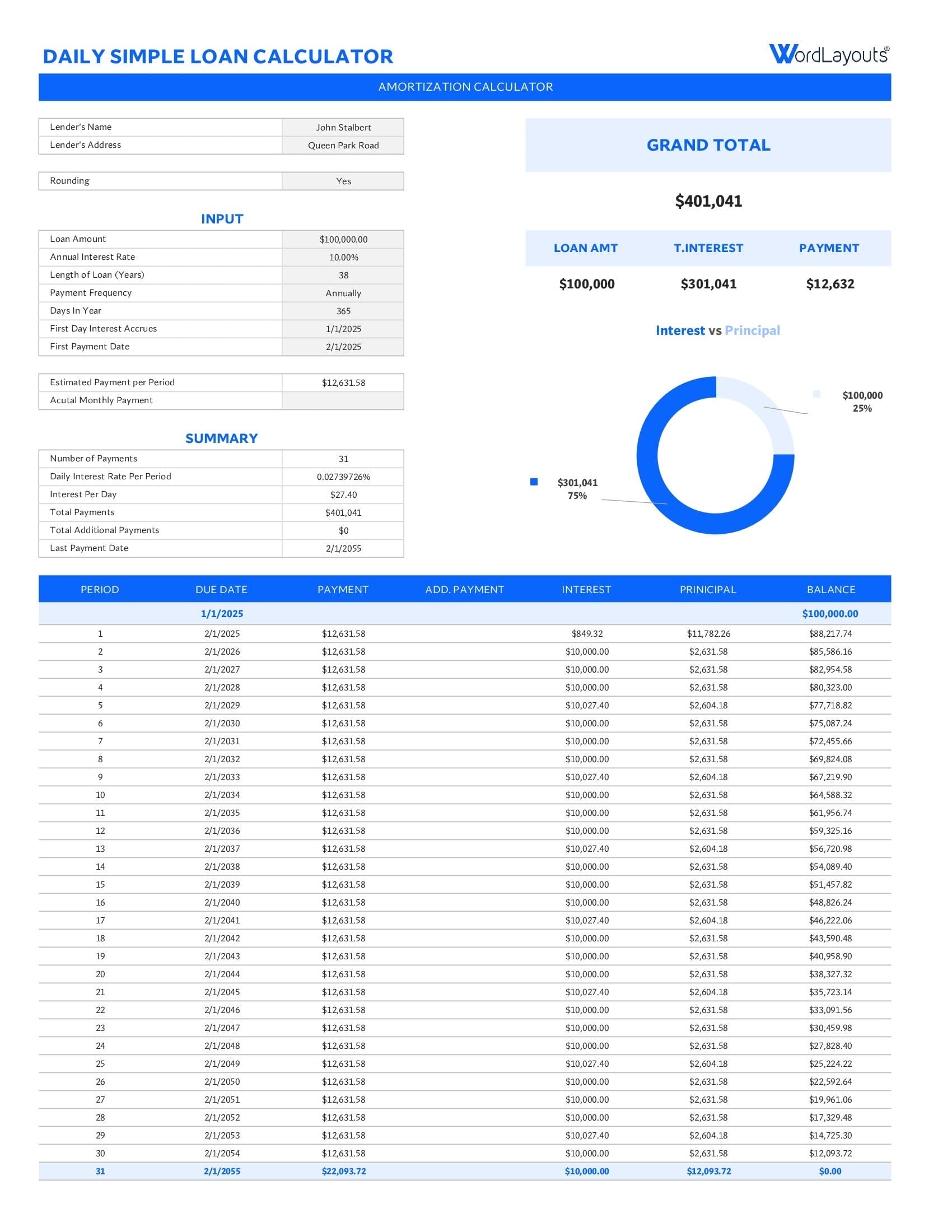Balloon Loan Calculator | Excel - Google Sheets
