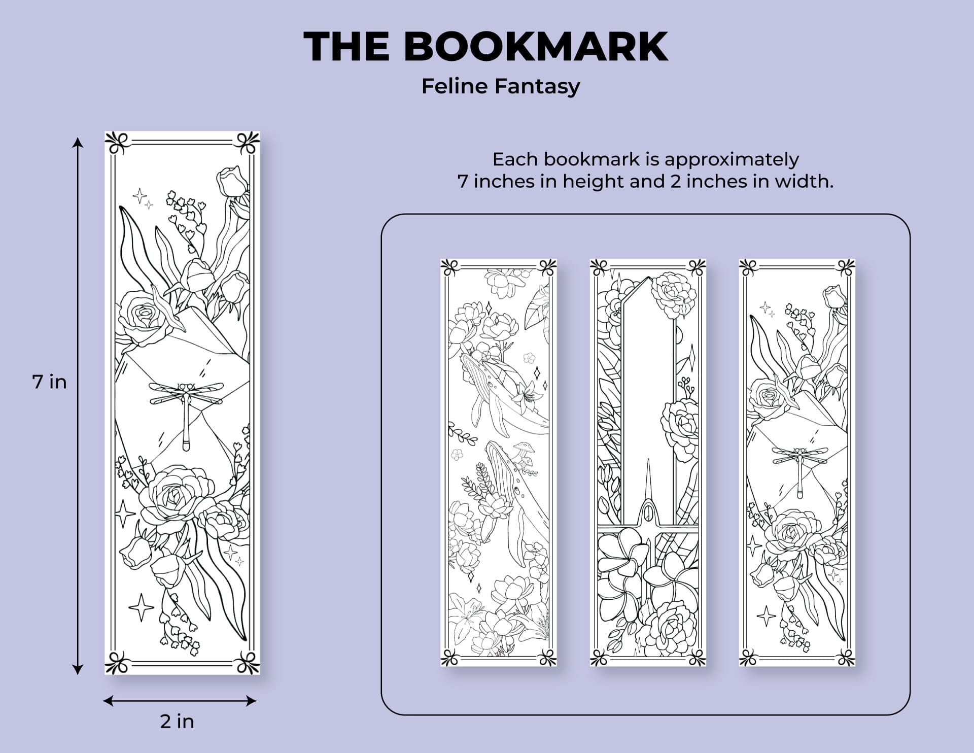 Fantasy Bloom Bookmark Template - WordLayouts