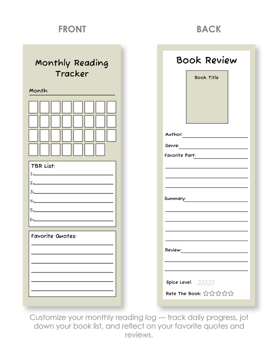 Whimsical Pattern Bookmark Template - WordLayouts