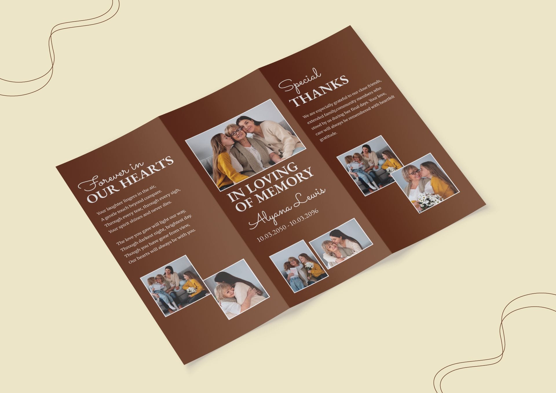 Where Love Remains Funeral Program Template - WordLayouts